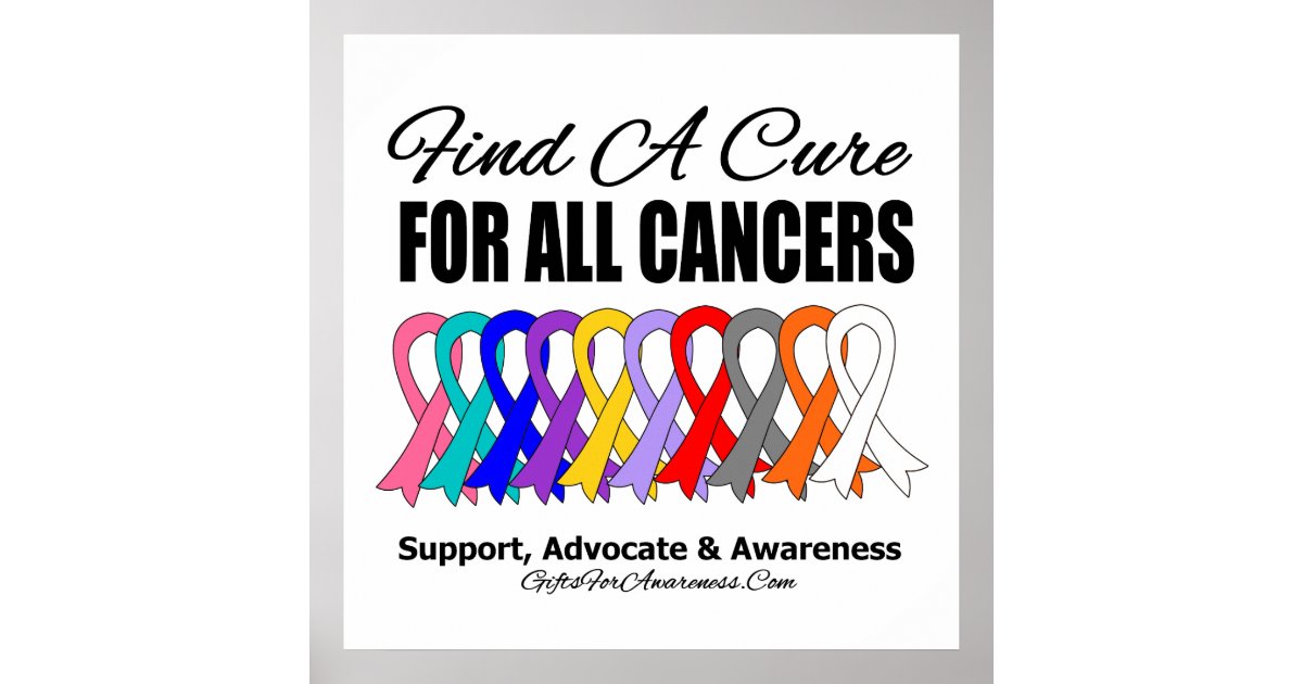 Find A Cure For All Cancers Poster | Zazzle