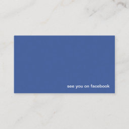 Find me on facebook CC0417 Business Card | Zazzle