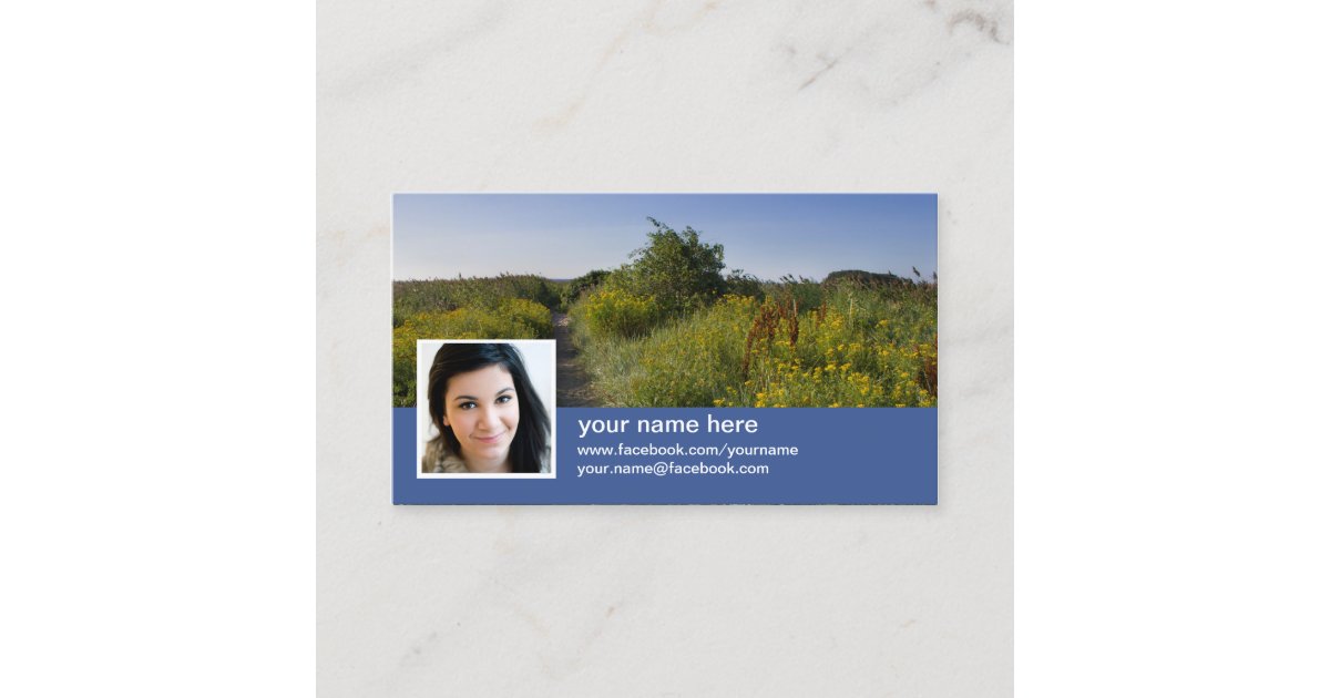 Find me on facebook CC0417 Business Card | Zazzle