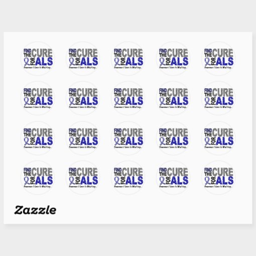 Find The Cure 1 ALS Classic Round Sticker | Zazzle