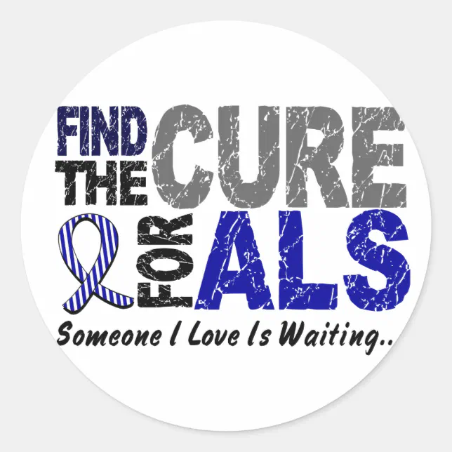 Find The Cure 1 ALS Classic Round Sticker | Zazzle