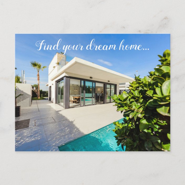 Find Your Dream Home Real Estate Company Postcard | Zazzle.com