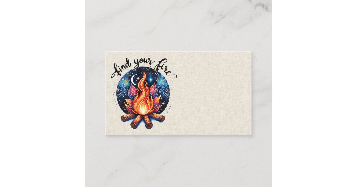 Find Your Fire Business Cards | Zazzle
