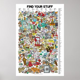FIND YOUR STUFF. Search for over 200 items! Poster | Zazzle