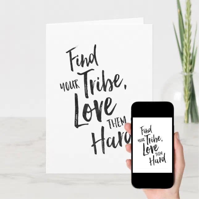 Find Your Tribe - Inspirational Greeting Card | Zazzle