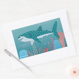 Finding Dory | Destiny the Whale Shark Rectangular Sticker | Zazzle