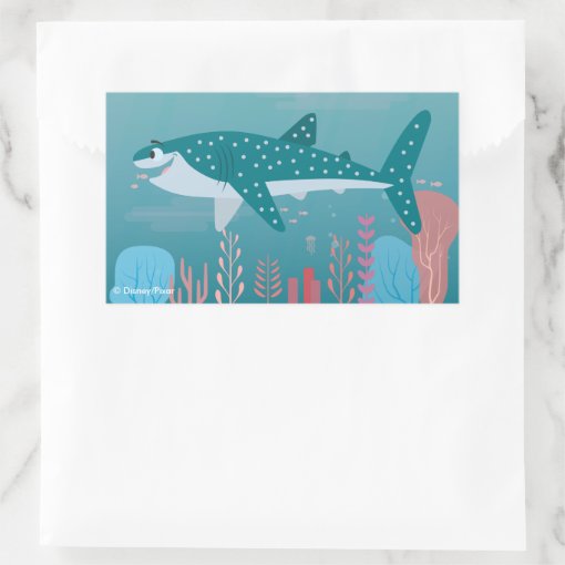 Finding Dory | Destiny the Whale Shark Rectangular Sticker | Zazzle