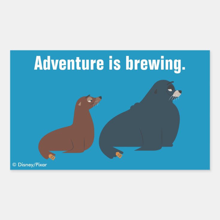 Finding Dory | Fluke & Rudder Rectangular Sticker | Zazzle