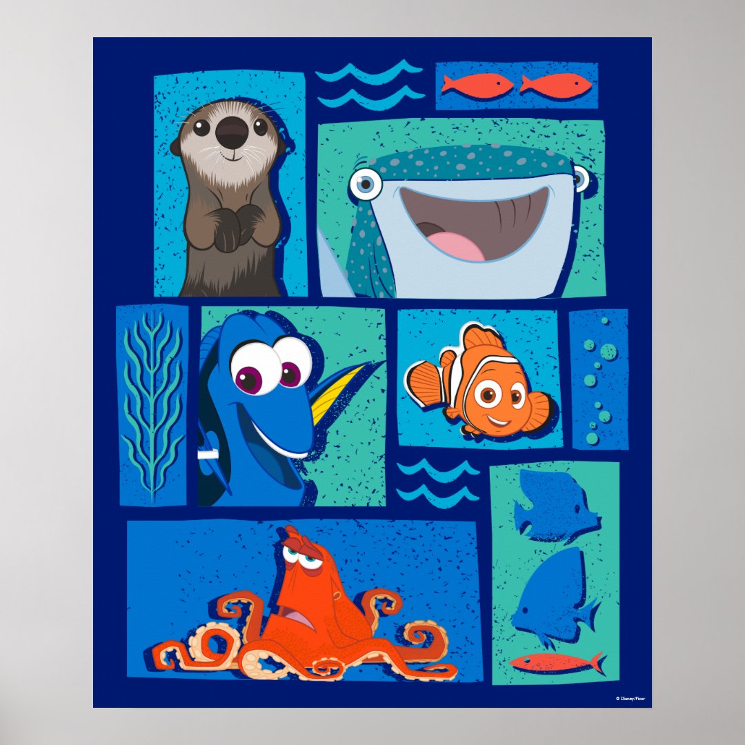 Finding Dory | Group of Characters Poster | Zazzle