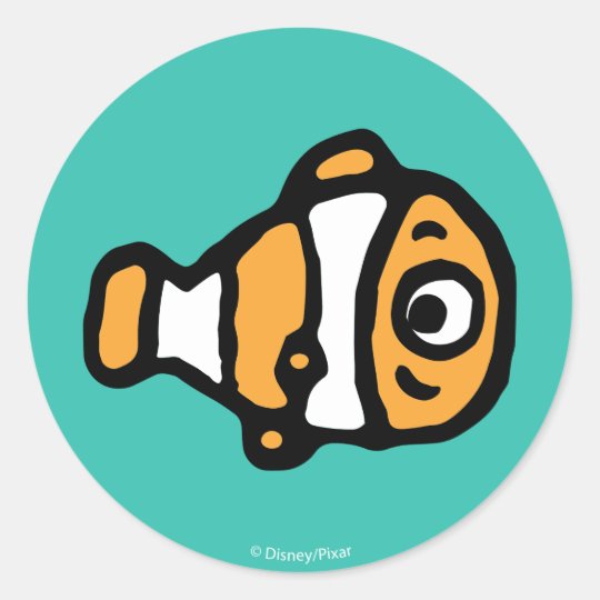 Finding Dory | Nemo Cartoon Classic Round Sticker | Zazzle.com