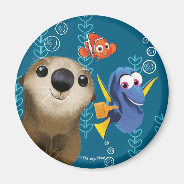 Finding Dory | Nemo, Dory & Otter Magnet | Zazzle
