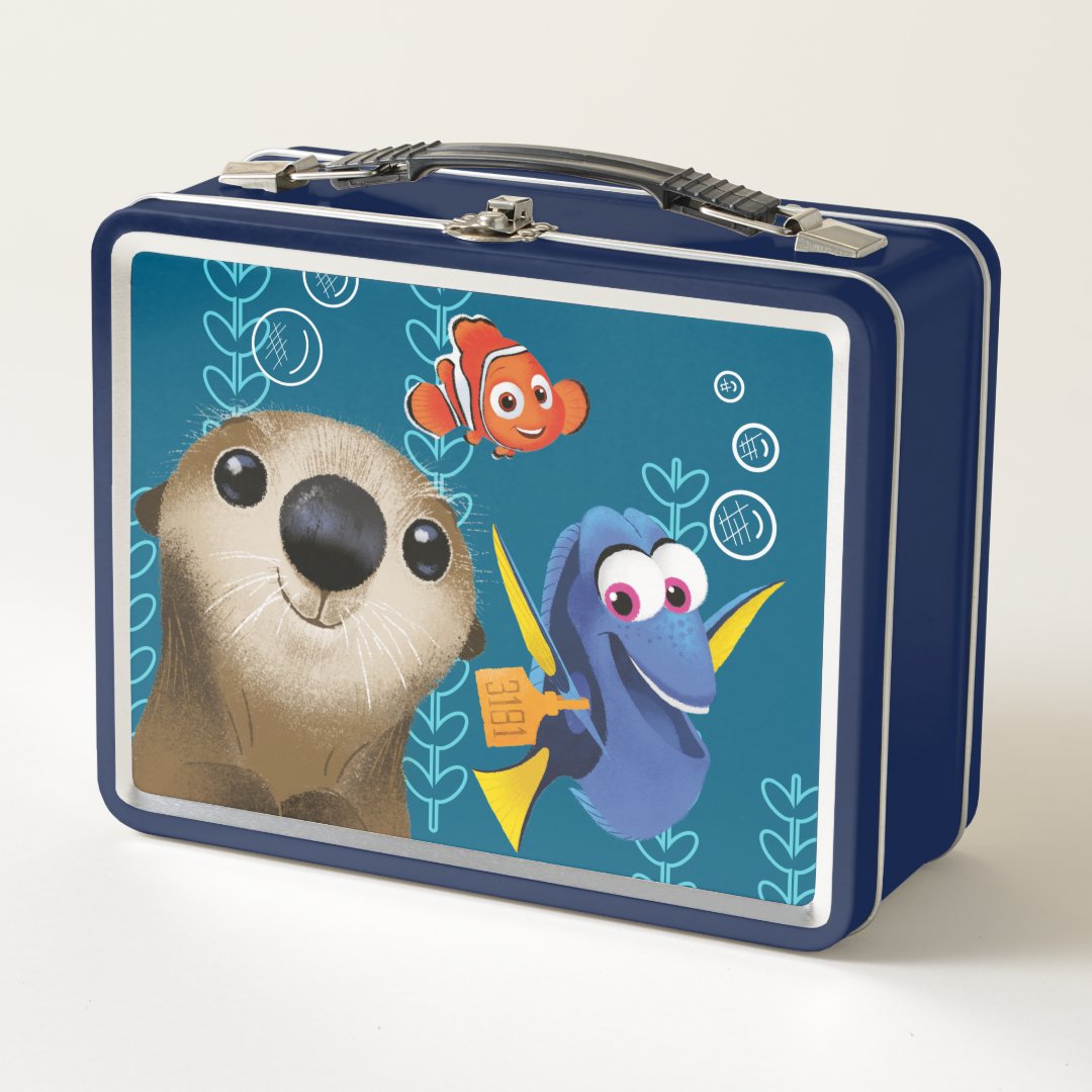 Finding Dory | Nemo, Dory & Otter Metal Lunch Box | Zazzle