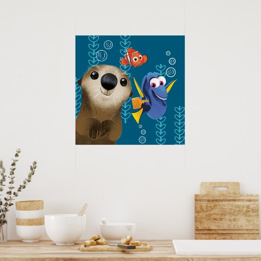 Finding Dory | Nemo, Dory & Otter Poster | Zazzle