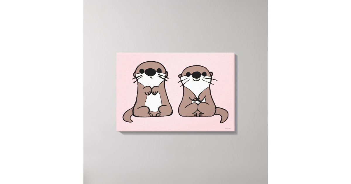Finding Dory Otter Cartoon Canvas Print Zazzle