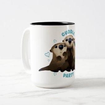 Finding Dory Otters | Cuddle Party 2 Two-Tone Coffee Mug | Zazzle