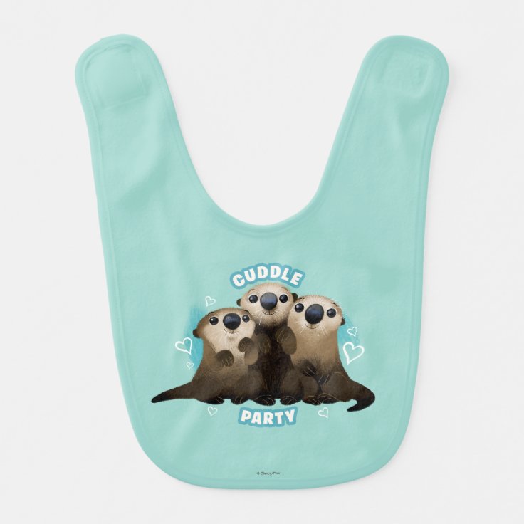 Finding Dory Otters | Cuddle Party Baby Bib | Zazzle