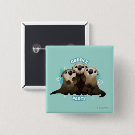 Finding Dory Otters | Cuddle Party Button | Zazzle