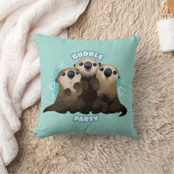 Finding Dory Otters | Cuddle Party Throw Pillow | Zazzle