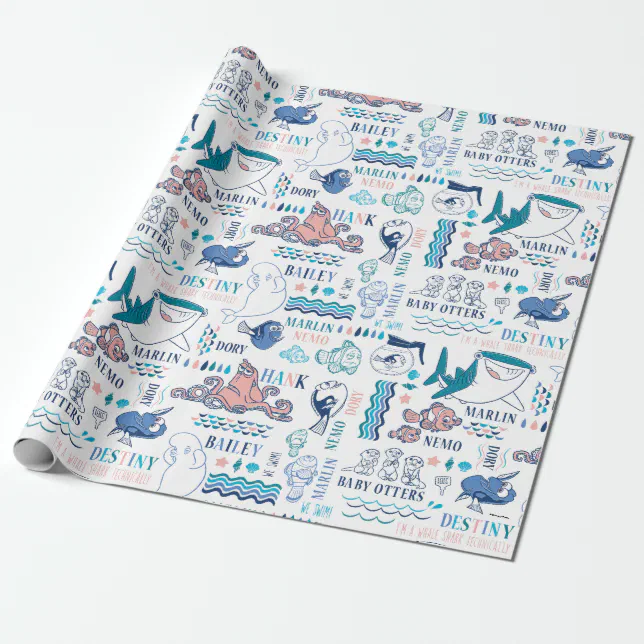 Finding Dory Pastel Pattern Wrapping Paper | Zazzle