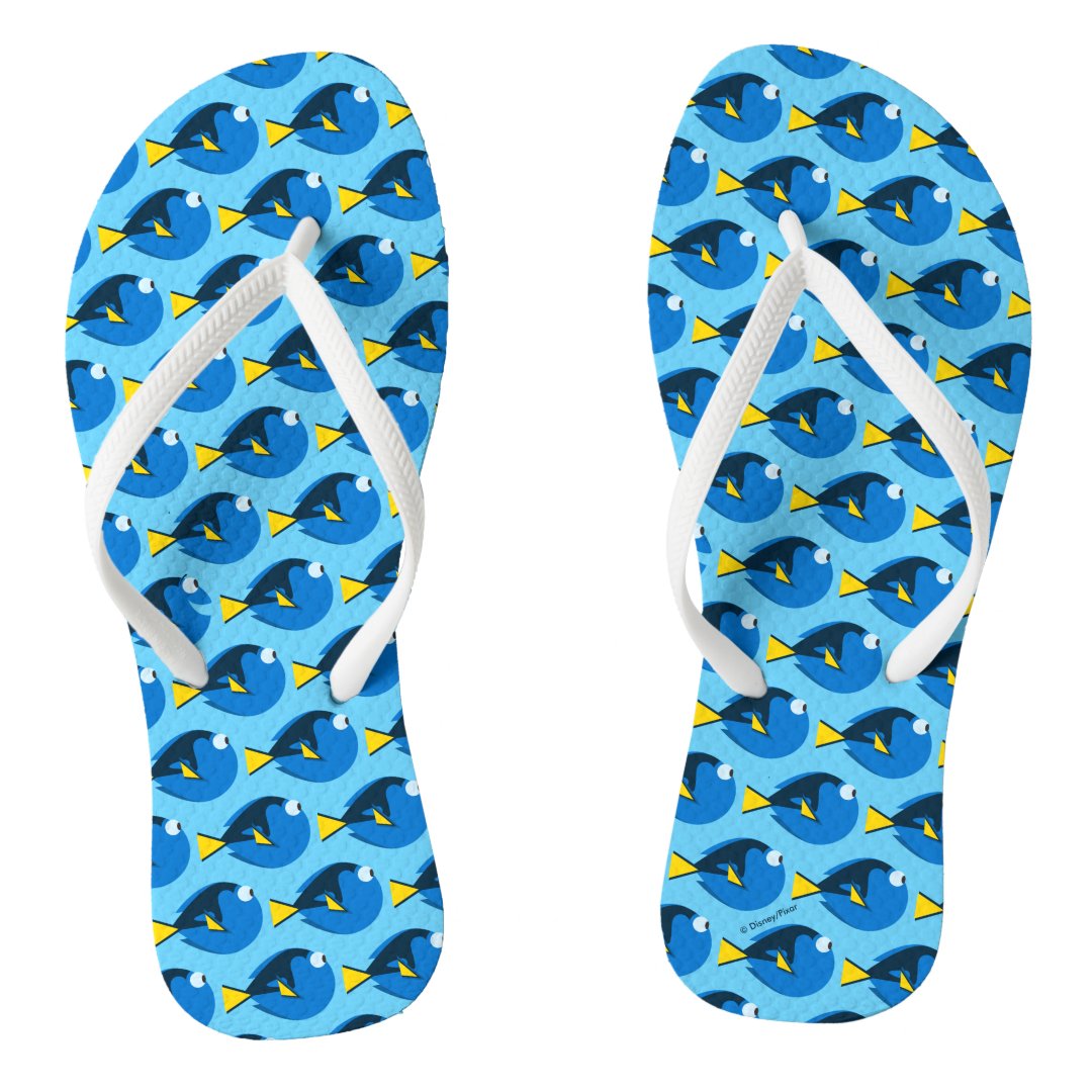Finding Dory Pattern Flip Flops | Zazzle
