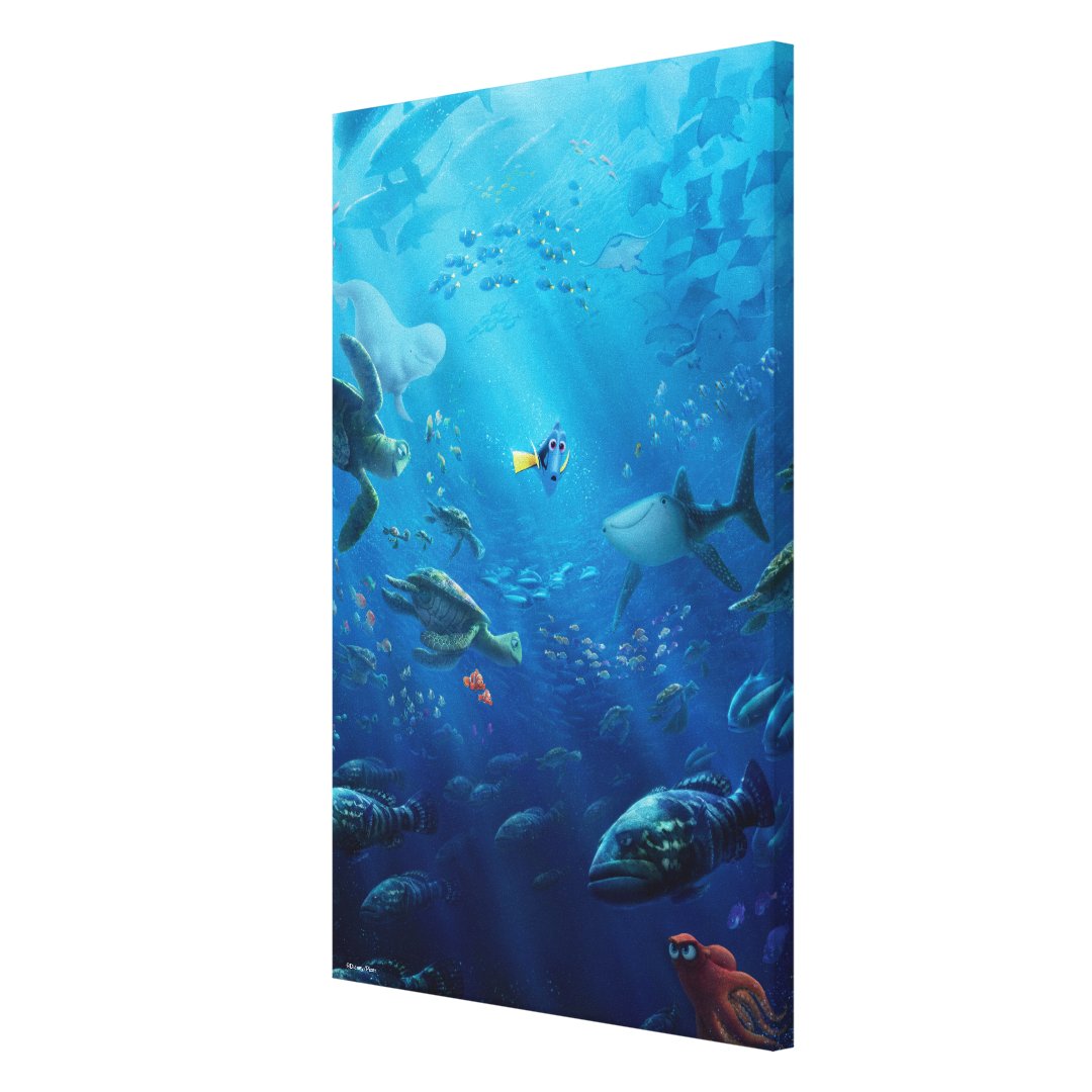 Finding Dory | Poster Art Canvas Print | Zazzle