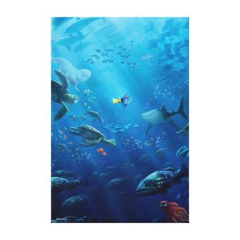 Finding Dory | Poster Art Canvas Print | Zazzle