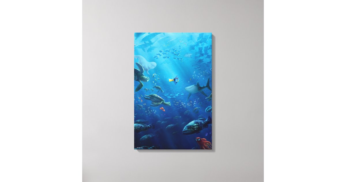 Finding Dory | Poster Art Canvas Print | Zazzle