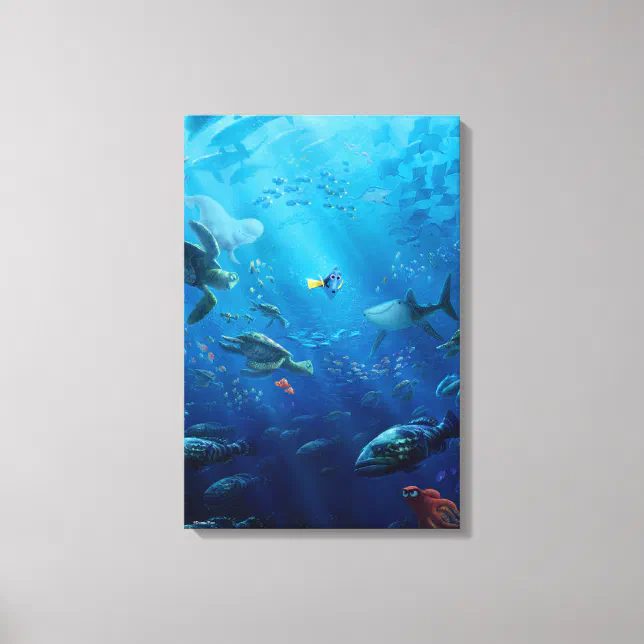 Finding Dory | Poster Art Canvas Print | Zazzle