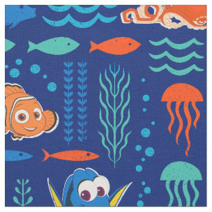Finding Nemo Emoji Pattern Fabric | Zazzle