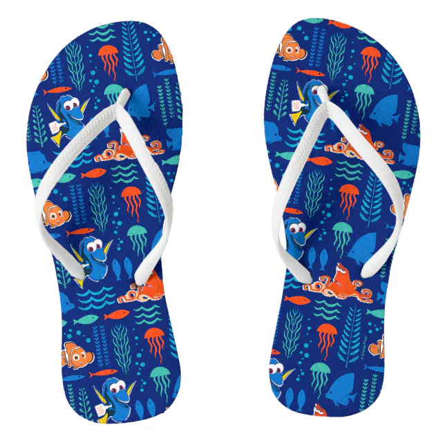 Finding Dory Sea Pattern Flip Flops | Zazzle