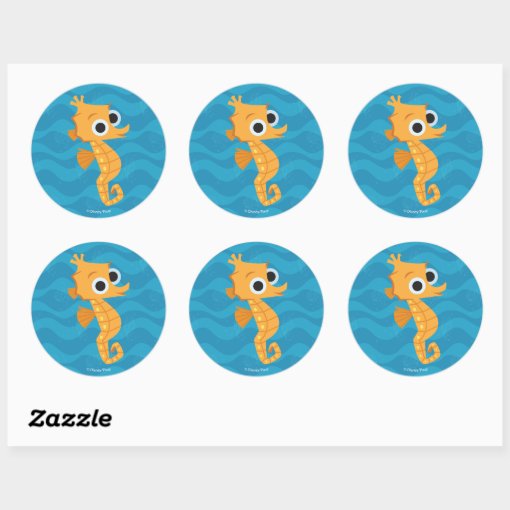 Finding Dory | Sheldon Classic Round Sticker | Zazzle