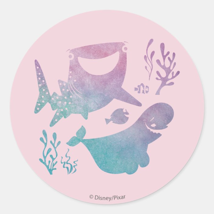 Finding Dory Watercolor Graphic Classic Round Sticker | Zazzle.com