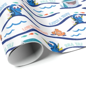 Finding Dory Wave Pattern Wrapping Paper | Zazzle