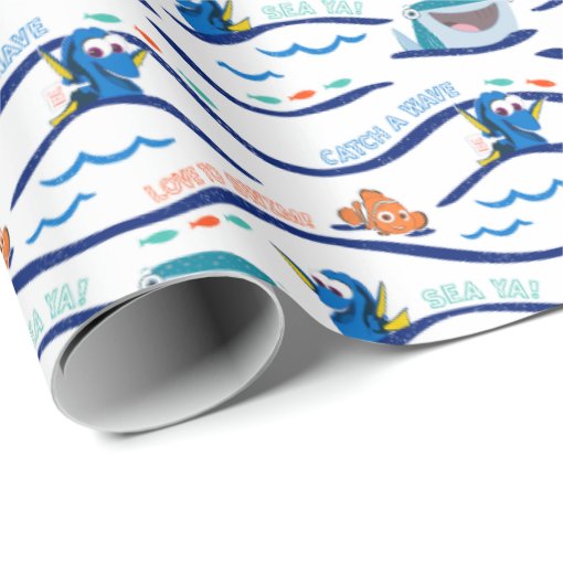 Finding Dory Wave Pattern Wrapping Paper | Zazzle