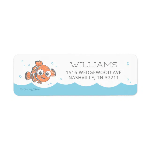 Finding Nemo Baby Shower Label | Zazzle