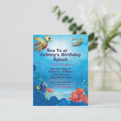 Finding Nemo Birthday Invitation | Zazzle