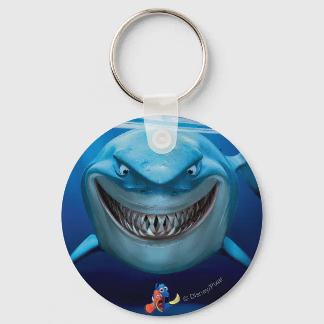 Finding Nemo | Bruce Grinning Keychain | Zazzle