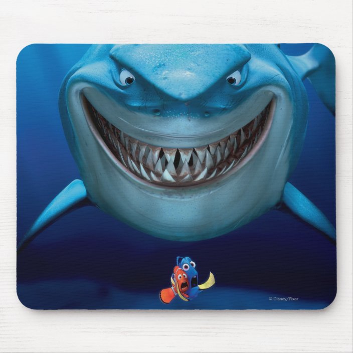 Finding Nemo | Bruce Grinning Mouse Pad | Zazzle.com