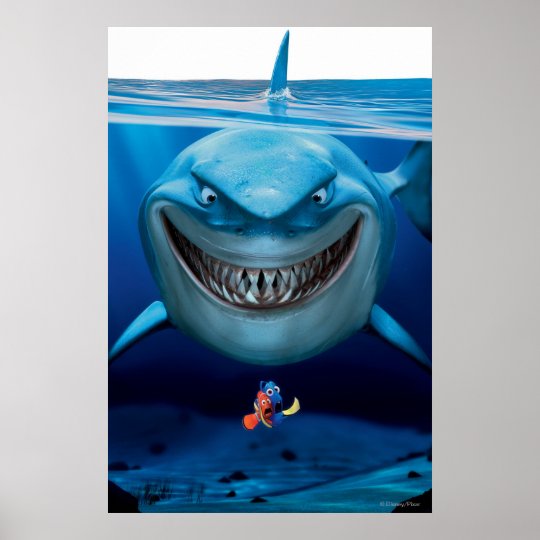 Finding Nemo | Bruce Grinning Poster | Zazzle.com