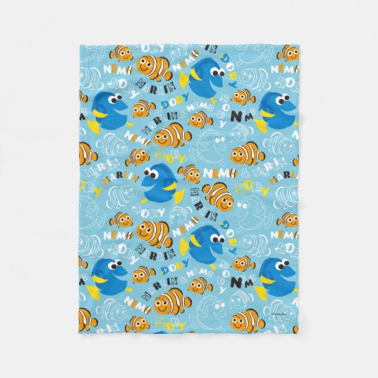 Finding Nemo | Dory and Nemo Pattern Fleece Blanket | Zazzle.com