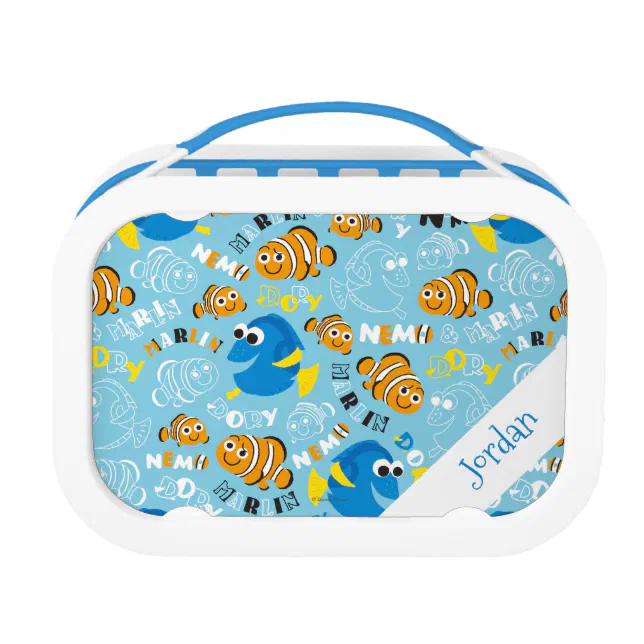 Finding Nemo | Dory and Nemo Pattern Lunch Box | Zazzle
