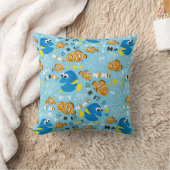 Finding Nemo | Dory and Nemo Pattern Throw Pillow | Zazzle