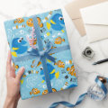Finding Nemo | Dory and Nemo Pattern Wrapping Paper | Zazzle