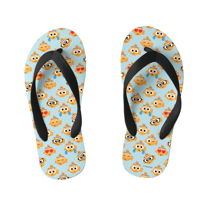 Finding Nemo | Emoji Pattern Kid's Flip Flops | Zazzle.com