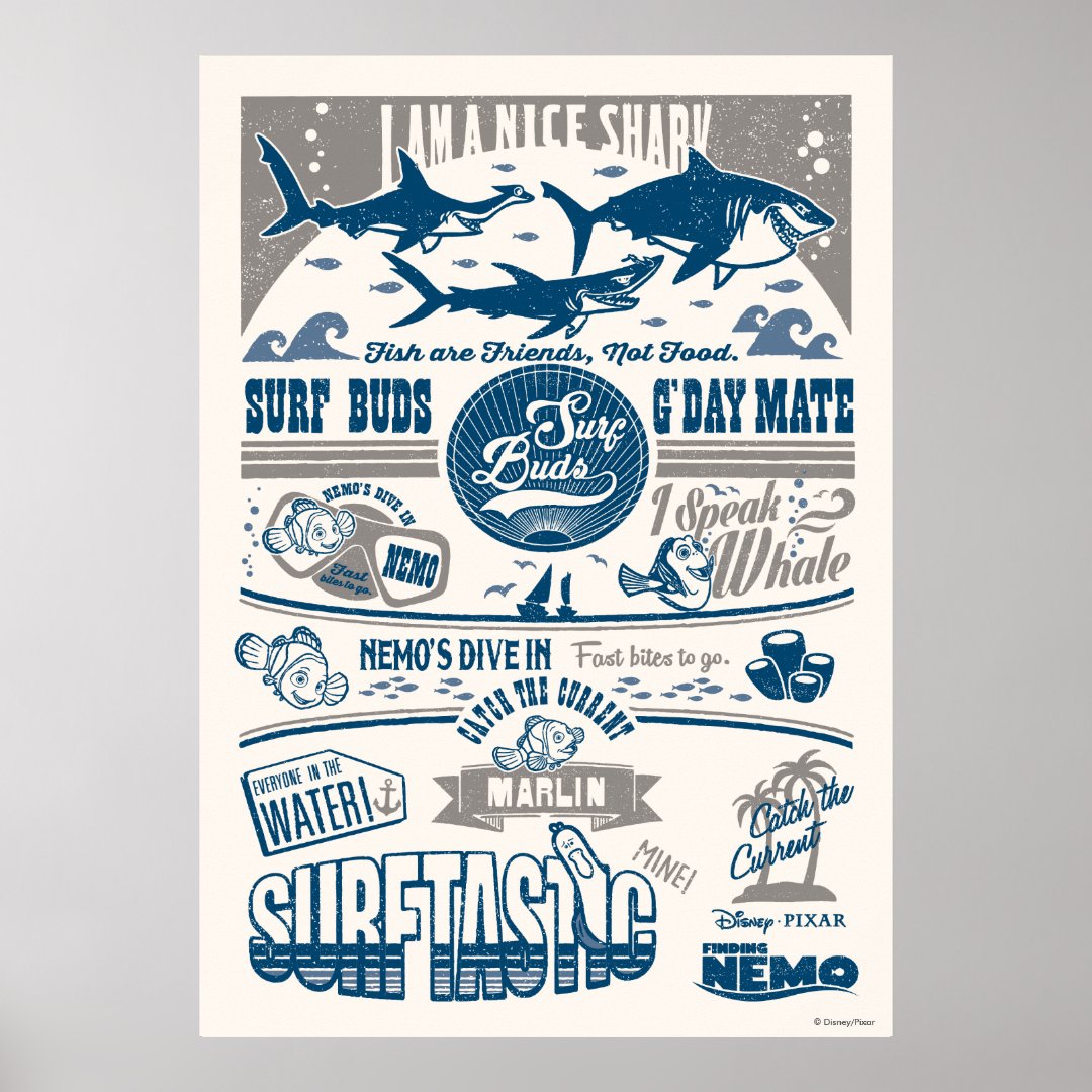Finding Nemo | I Am A Nice Shark Poster | Zazzle