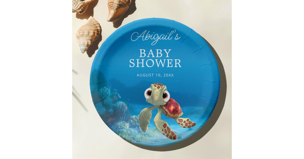 Finding Nemo | Squirt Baby Shower Paper Plates | Zazzle