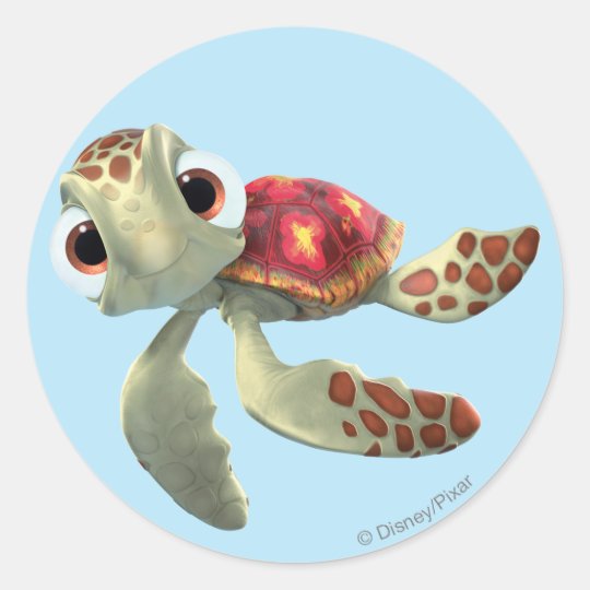 Finding Nemo | Squirt Floating Classic Round Sticker | Zazzle.com