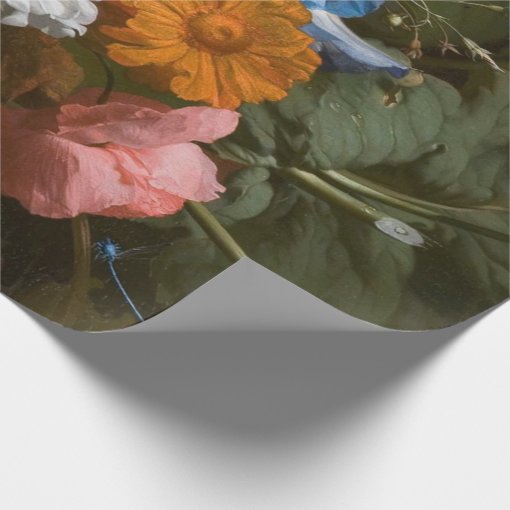 Fine Art Floral Decoupage Poster Wrapping Paper | Zazzle