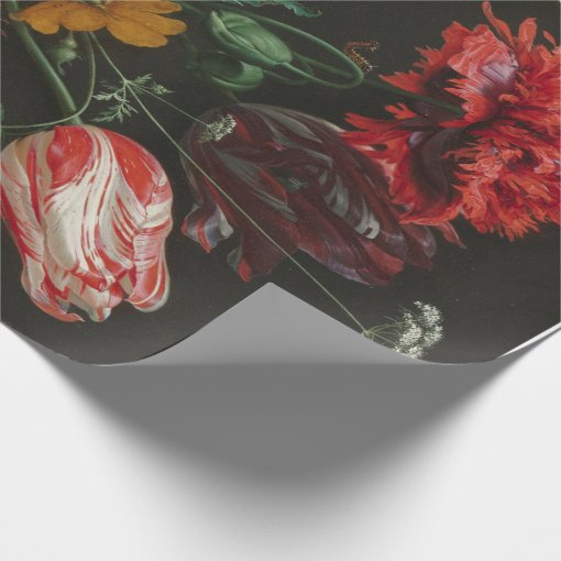 Fine Art Floral Decoupage Poster Wrapping Paper | Zazzle