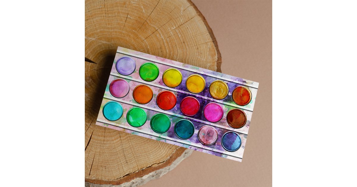 Fine Art Fun Colorful Paint Color Box | Zazzle